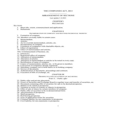 Companies act 1965 | PDF
