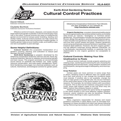 Cultural Control Practices: Earth-Kind Gardening - Oklahoma Cooperative ...