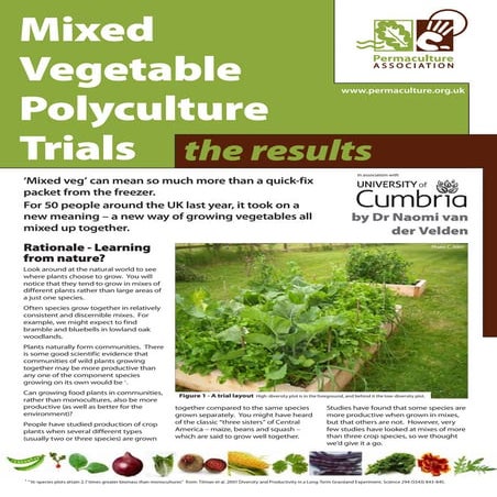Mixed Vegetable Planting Record Sheet 12-Crop Plot | PDF