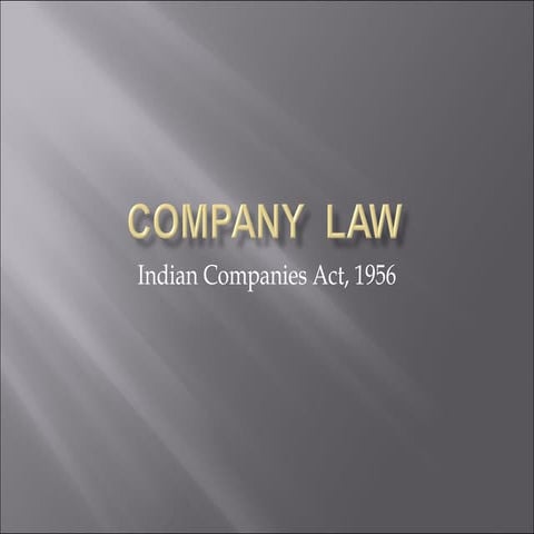 Company law | PPT