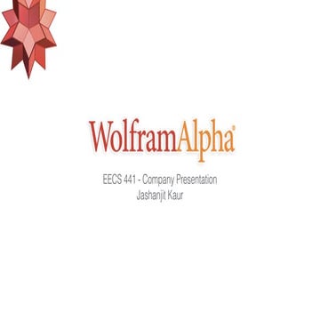 Wolfram alpha presentation | PPTX
