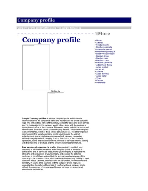 Global Technical Services - Company Profile | PDF