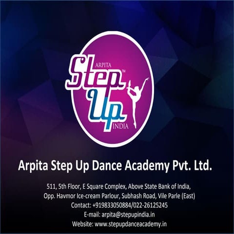 Arpita Step Up Dance & Fitness Academy Company profile | PPT | Education
