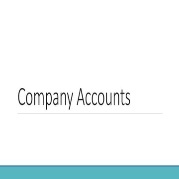 Company accounts | PPTX