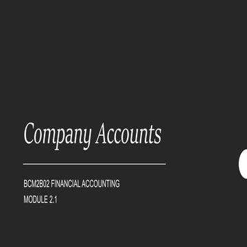 Company accounts 2.1 | PPT