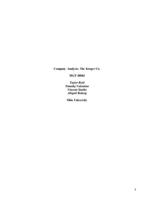 Trader Joe's HBS Case Analysis 12.2016