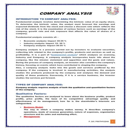 COMPANY ANALYSIS-HINDUSTAN UNILEVER LTD | DOCX