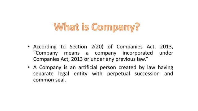 Company Definition, Meaning, Features, Types and Structure | PPTX