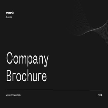 Company Brochure - Metrix 2024 - This template can be a starting point for any tech business. | PDF