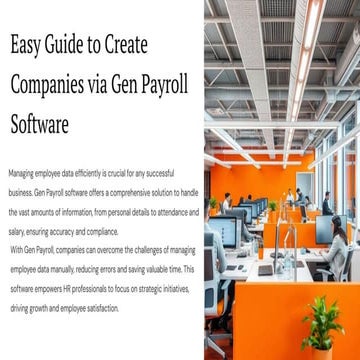 Simple Steps to Create Companies via Gen Payroll Software | PPT