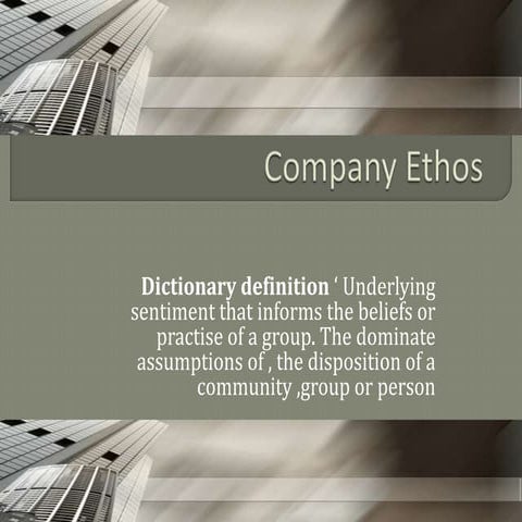 Company ethos 301011 | PPTX