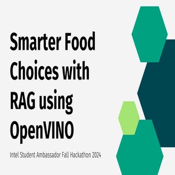 Smarter Food Choices with RAG using OpenVINO | PDF