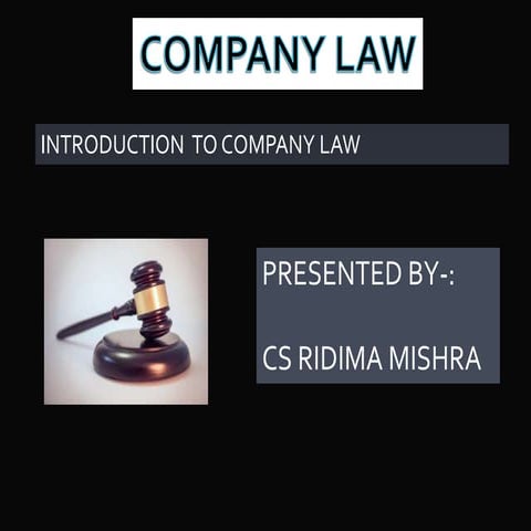 Company law | PPT