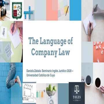 The Language of Company law- Daniela Zabala | PPT