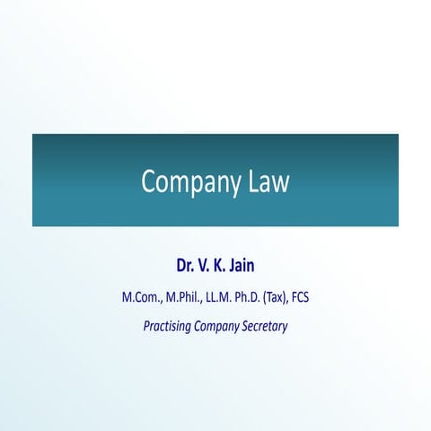 Company law 2012- | PPT