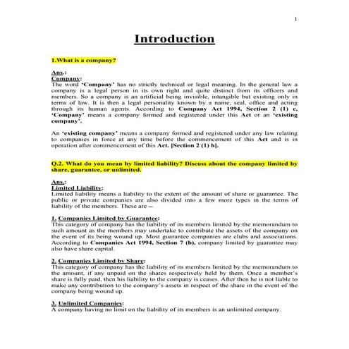 Company Law- Question solution.pdf