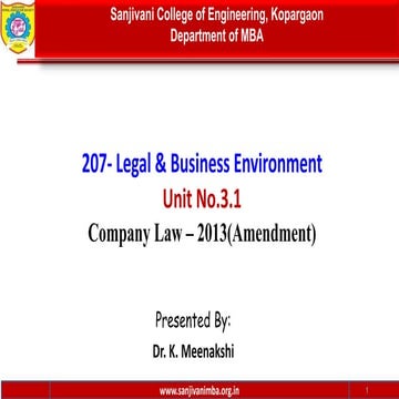 Company Law _ 2013(Amendment).pptx