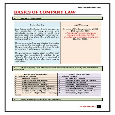 INTRODUCTION TO company law PDF file download | PDF