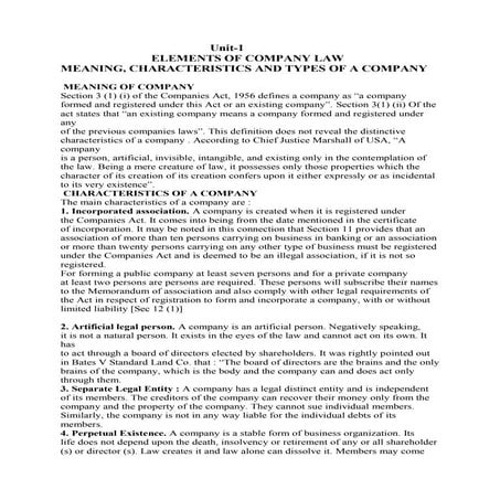 Company law part 1 | PDF