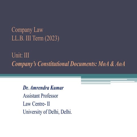 Company Law Unit III More detailed on new topics | PDF