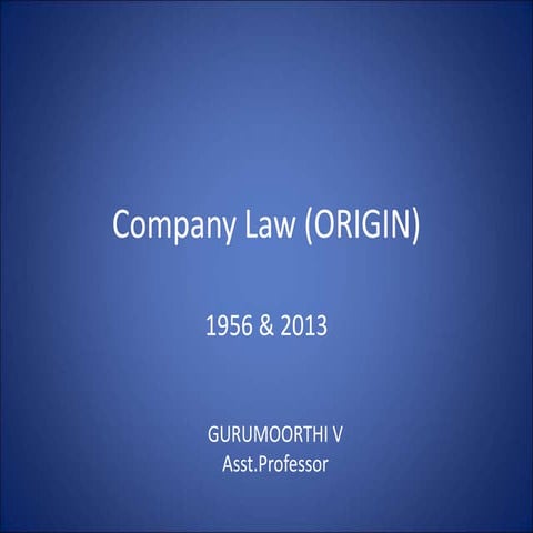Company law | PPT