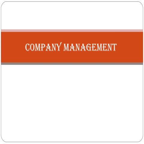 Company management | PPT