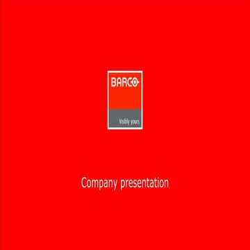 Barco Company presentation 2012 (short version) | PPT