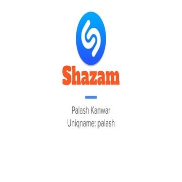 Shazam Company Presentation - Palash Kanwar | PDF