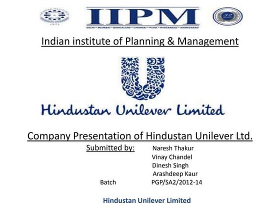 Hindustan Unilever Limited (HUL) - Company Analysis | PPTX | Retail ...