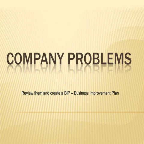 Company problems | PPT