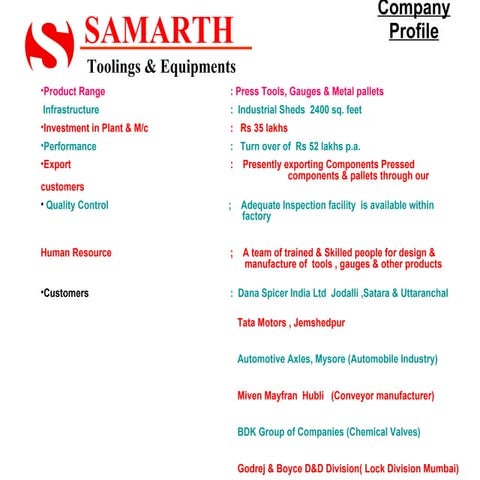 Company profile | PPT