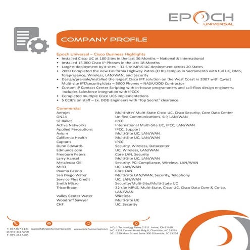 Epic Technology Profile | PDF