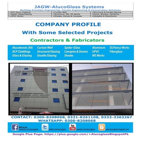 Company Profile of AlucoGlass Systems with Some selected Projects | PDF