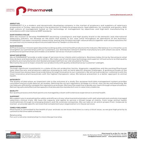 Pharmavet - Company Profile | PDF