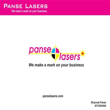 Panse Lasers: UV Flatbed Printing, Laser Engraving, Laser Marking | PPT