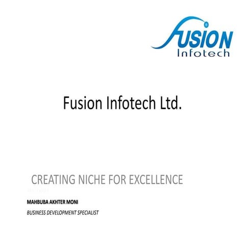 Fusion Infotech Limited, Bangladseh | PPTX | IT and Internet Support | Internet