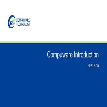 Compuware Company Profile 2020 | PPT