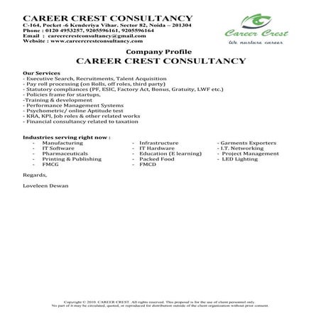 Company profile ccc | DOC