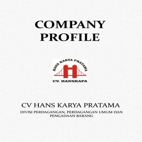 Company Profile cv. hanskapa | PPTX