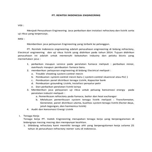 Company profile pt inotek engineering | DOCX