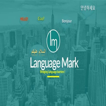Language Mark- Company Profile | PPTX