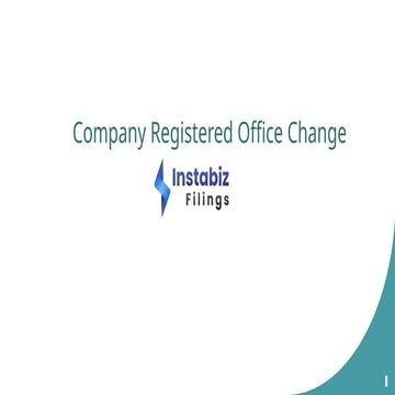 Notice: Change of Company Office Address | PPT