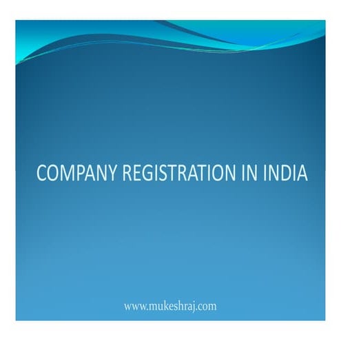 Company registration in india | PDF