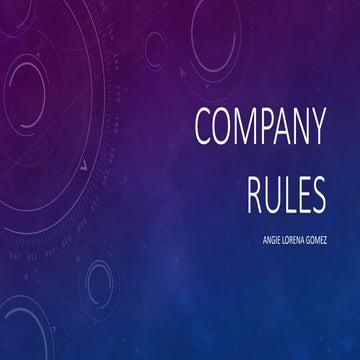 Company rules | PPTX