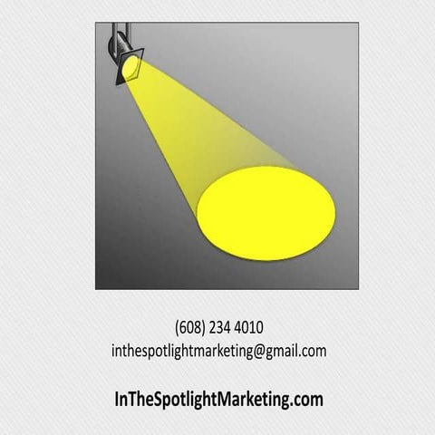 In The Spotlight Marketing Overview PowerPoint | PPT