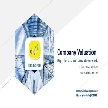 Company valuation Digi Telecommunication BHD. | PPTX
