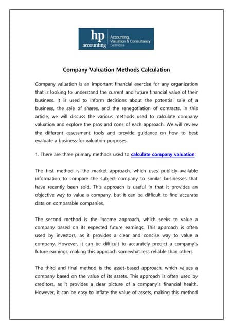 IP Valuation The Market Approach | PPTX