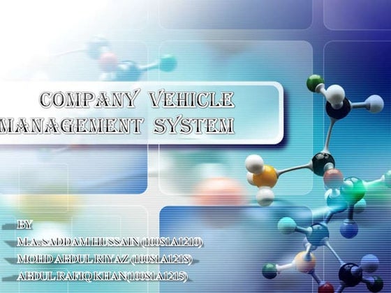 VEHICLE MANAGEMENT SYSTEM | PPT | Auto Technology | Automotive
