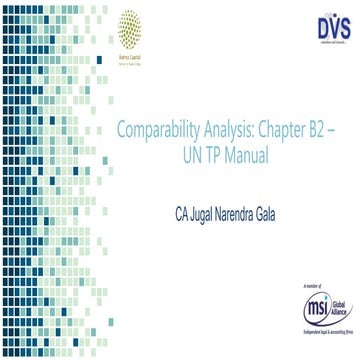 Comparability Analysis: Chapter B2 - UN TP Manual | PPTX
