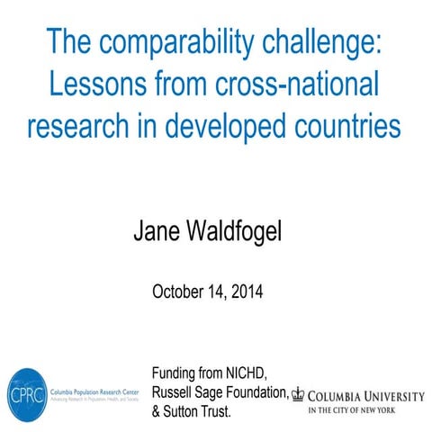 Comparability challenge lessons from cross-national research in ...